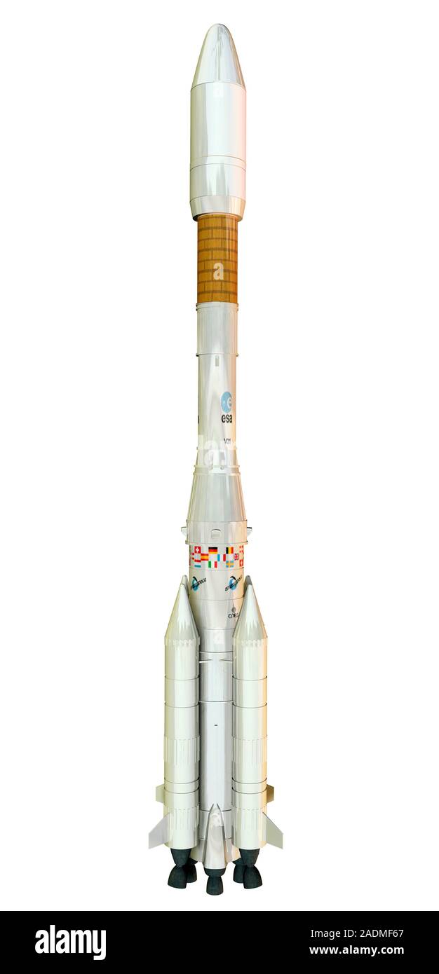 Ariane 44L rocket, computer artwork. The Ariane 4 was a rocket ...