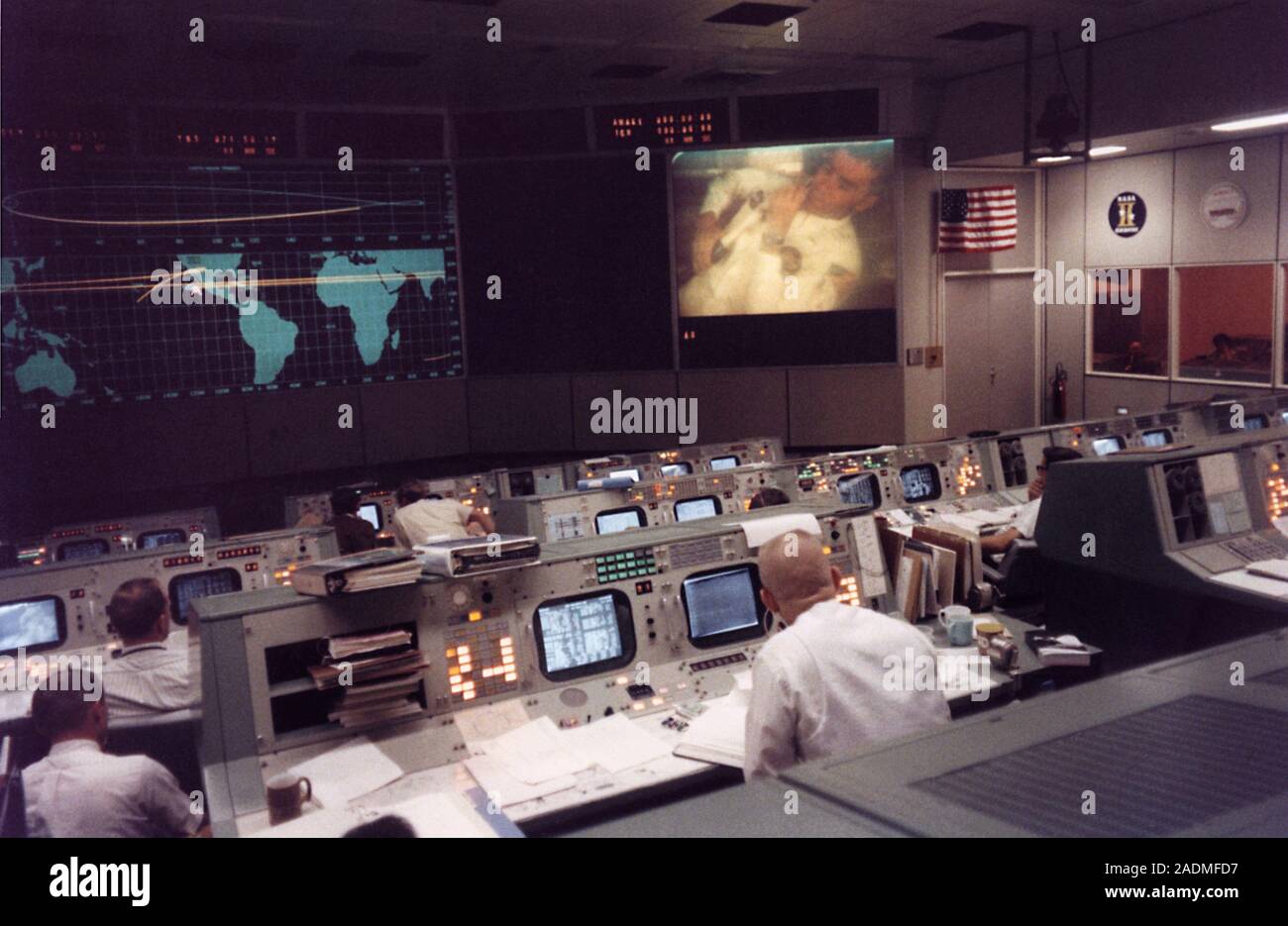 Mission Control, Houston, during Apollo 13. This photo was taken ...