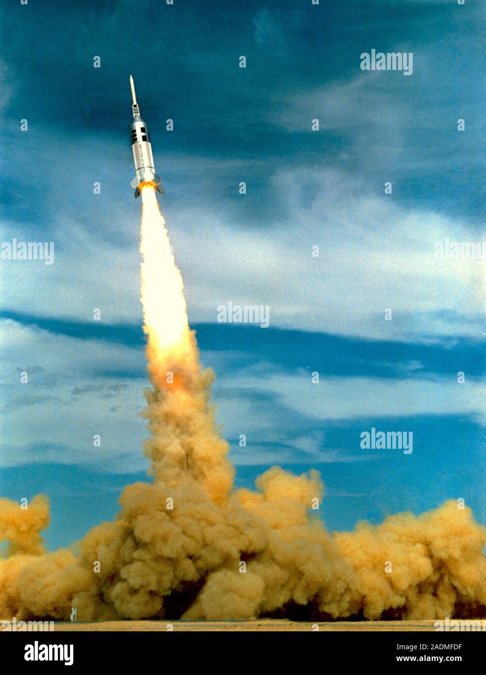 Apollo mission test. Launch of the Little Joe II rocket, carrying a ...
