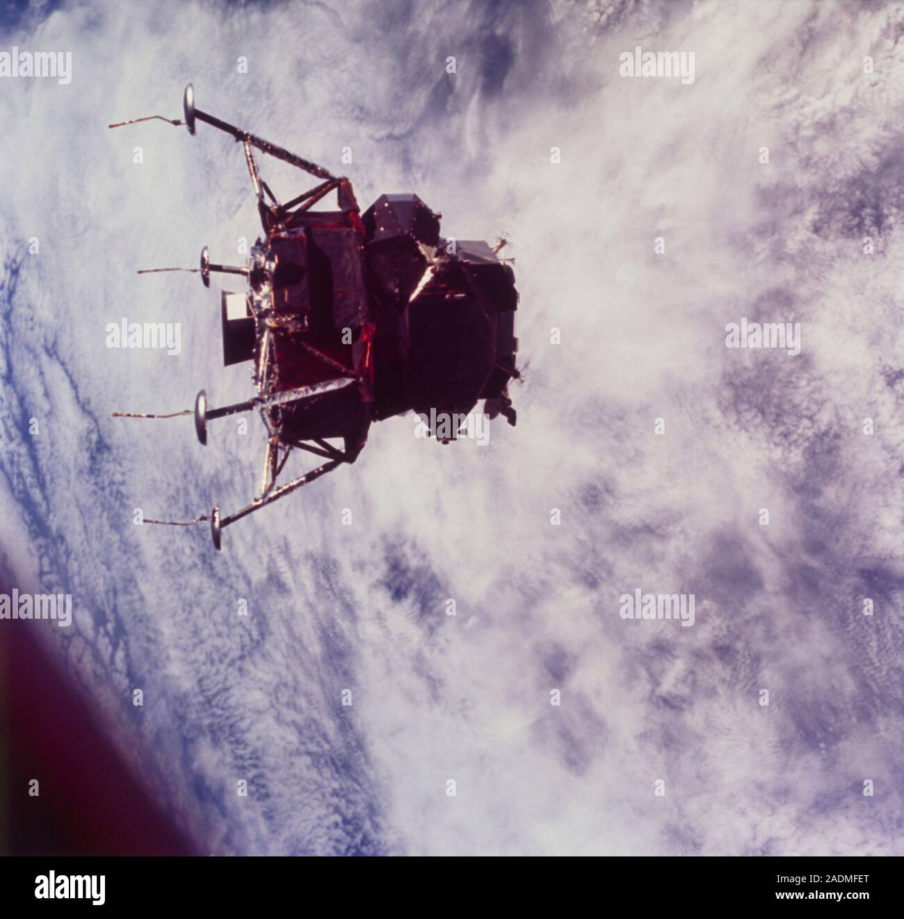 Apollo 9 Lunar Module viewed from the Command & Service Module above ...