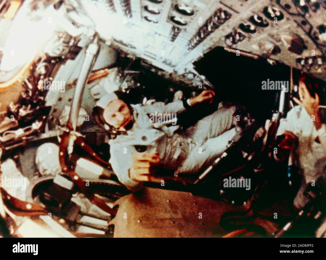 Apollo 8 astronaut Frank Borman during intra- vehicular activity in ...