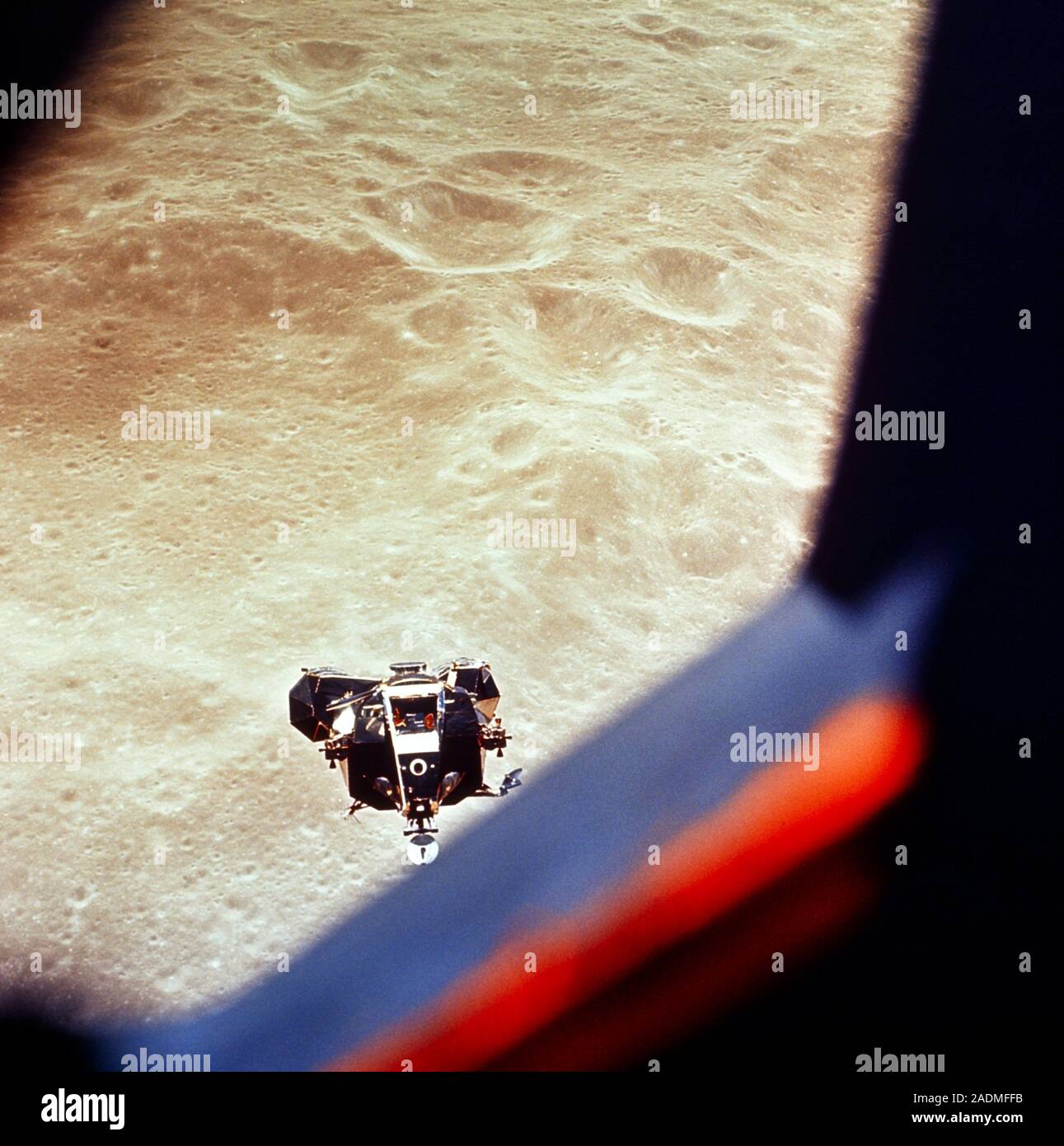 Apollo 10 photograph of the Lunar Module above the Moon. Apollo 10 was ...