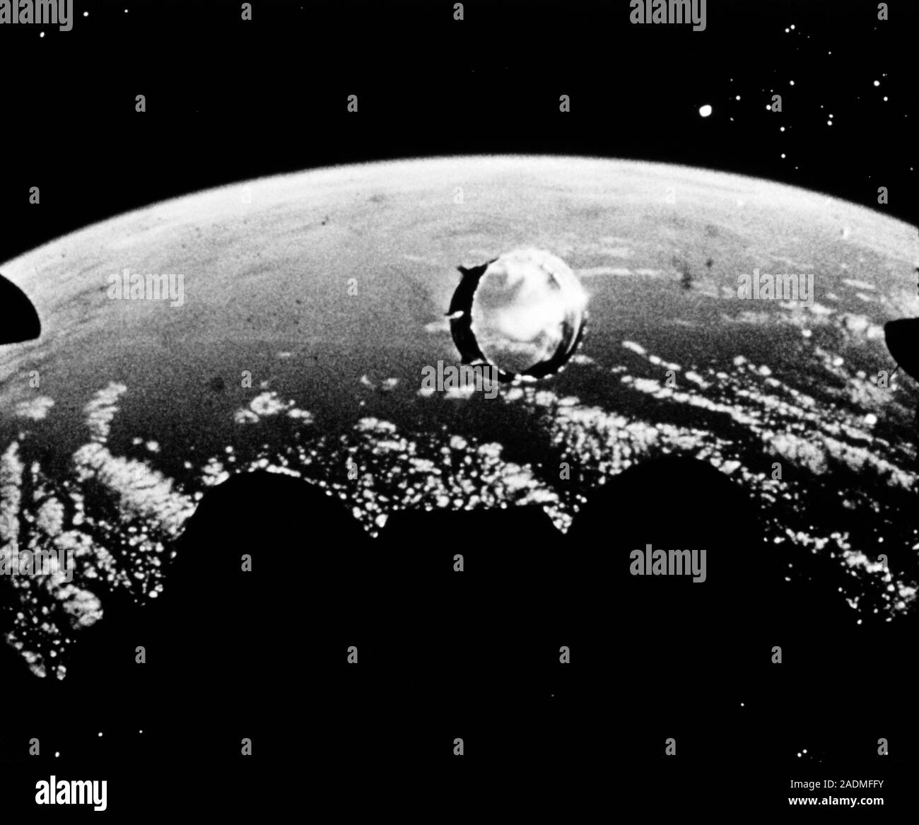 Apollo 6 ascent (third of 3 images). Interstage section that connected ...
