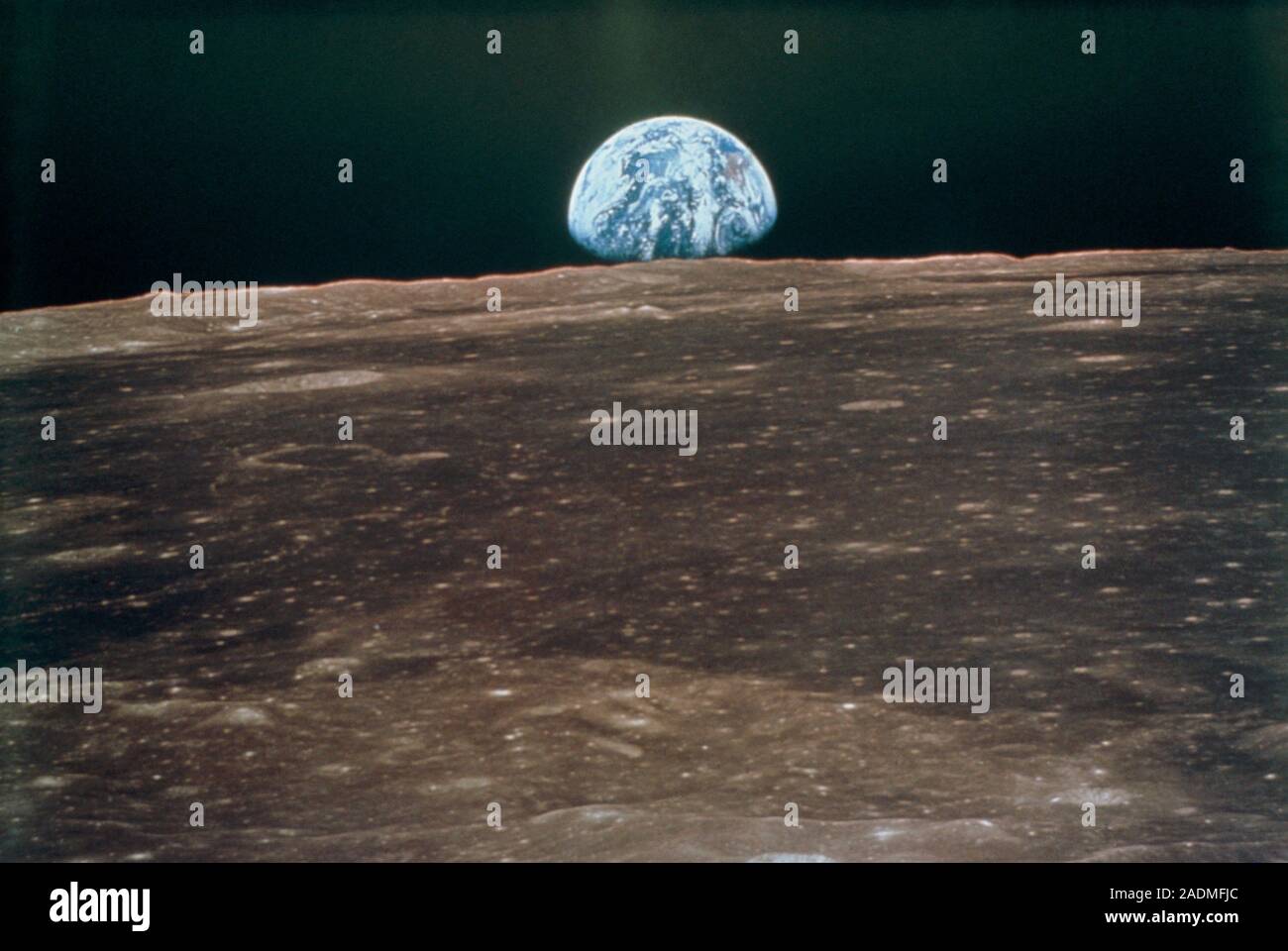 Earthrise from Moon during Apollo 11 mission Stock Photo - Alamy