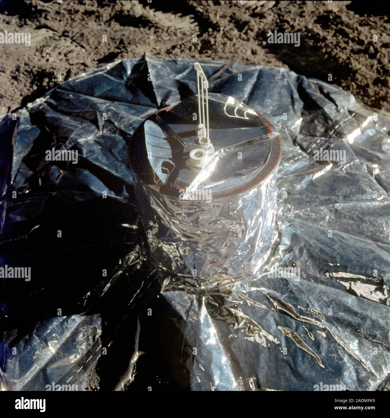 Apollo 14 photograph of a seismograph. This is a device used for ...