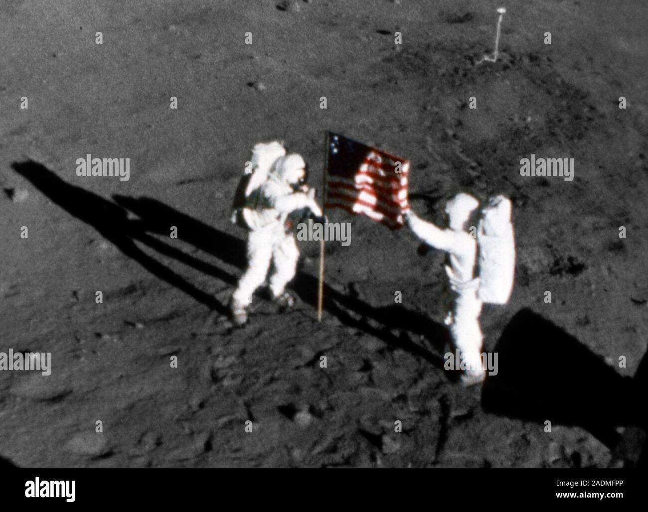Apollo 11 astronauts Neil Armstrong (left) and Edwin Buzz" Aldrin ...