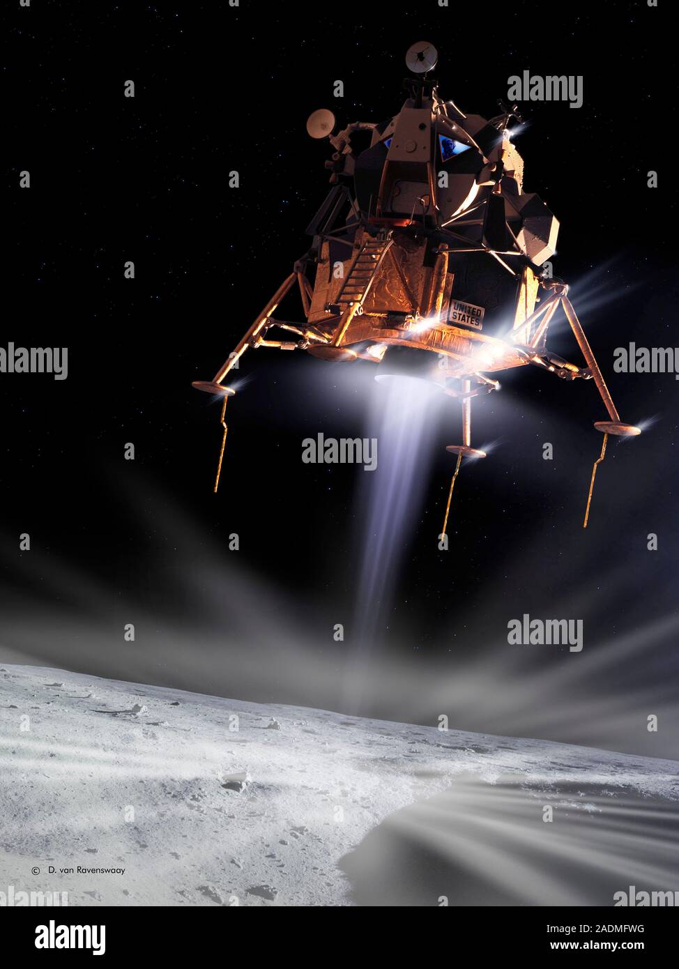 Eagle Landing On The Moon