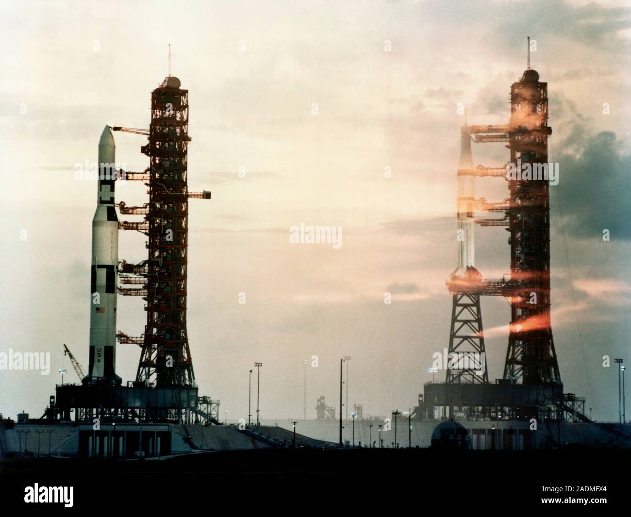 Double exposure comparison of Skylab 1 and Skylab 2 Stock Photo - Alamy