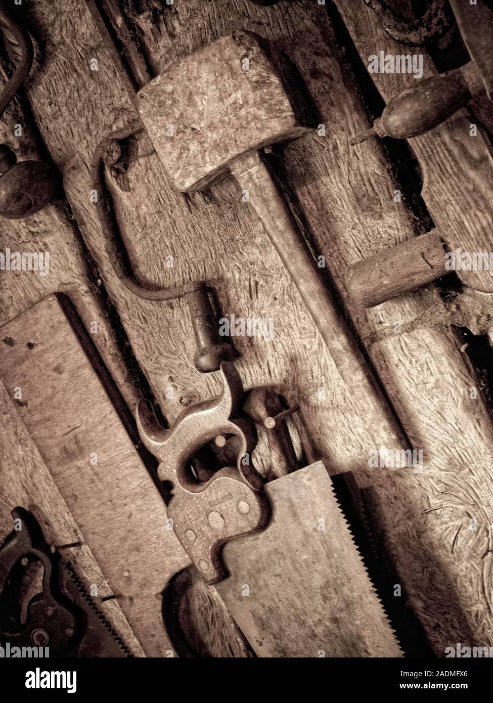 Old Carpentry Tools Stock Photo - Alamy