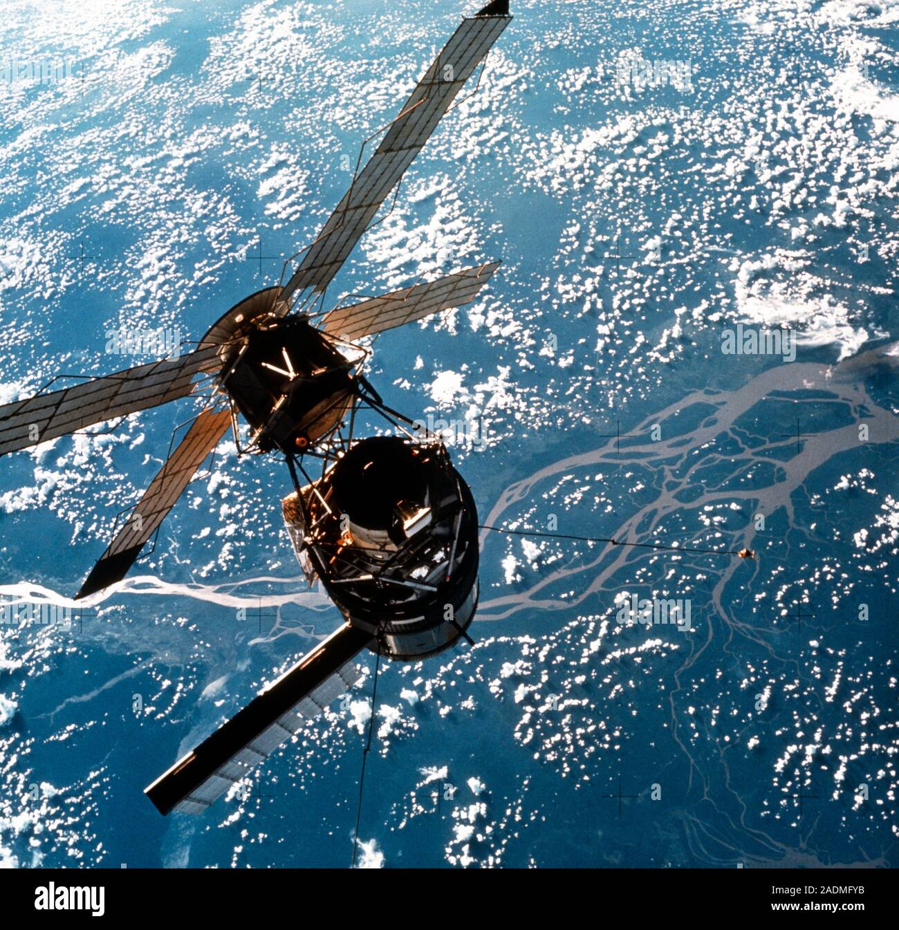 Skylab space station. View of the Skylab space station as seen from the ...