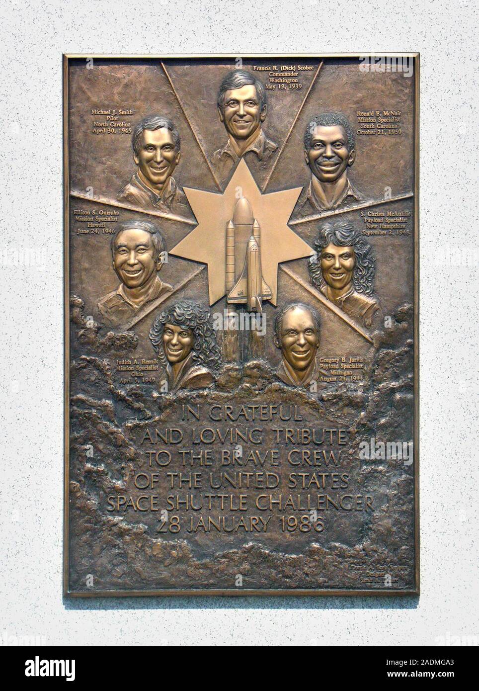 Memorial to Challenger space shuttle disaster, Arlington National ...