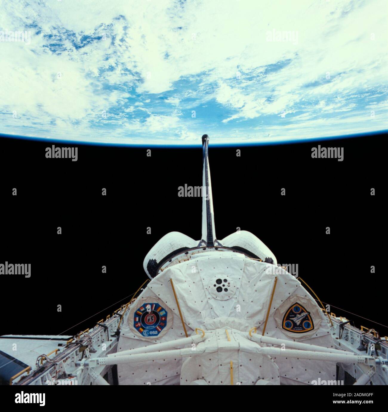 View of the cargo bay of Shuttle Columbia, showing the Spacelab Life ...