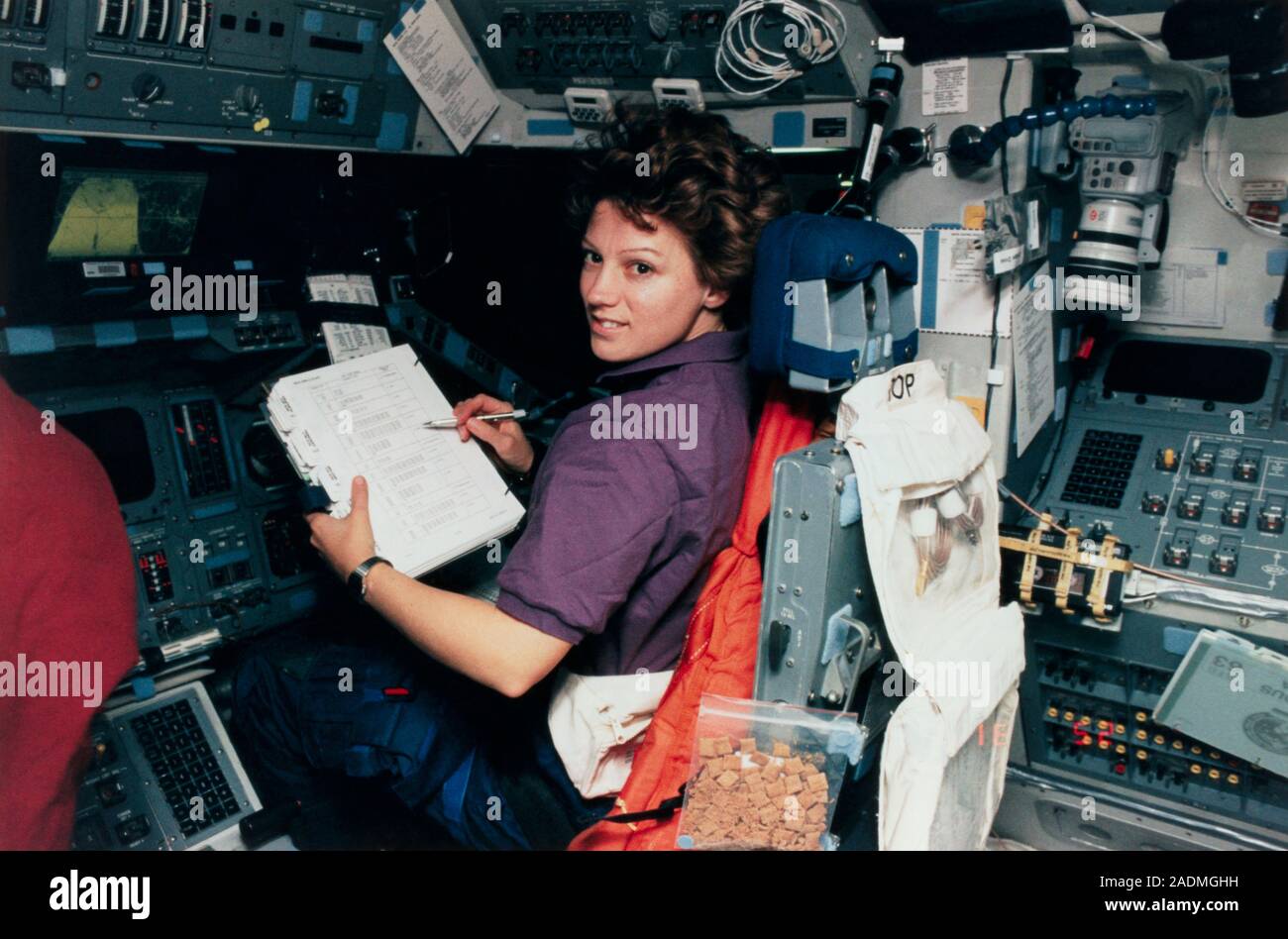 Shuttle pilot. Eileen M. Collins, mission pilot and the first woman to ...