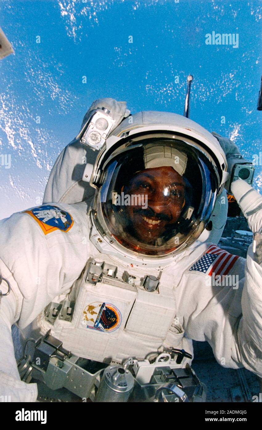 Spacewalk. Astronaut Winston E. Scott performs a spacewalk during a ...