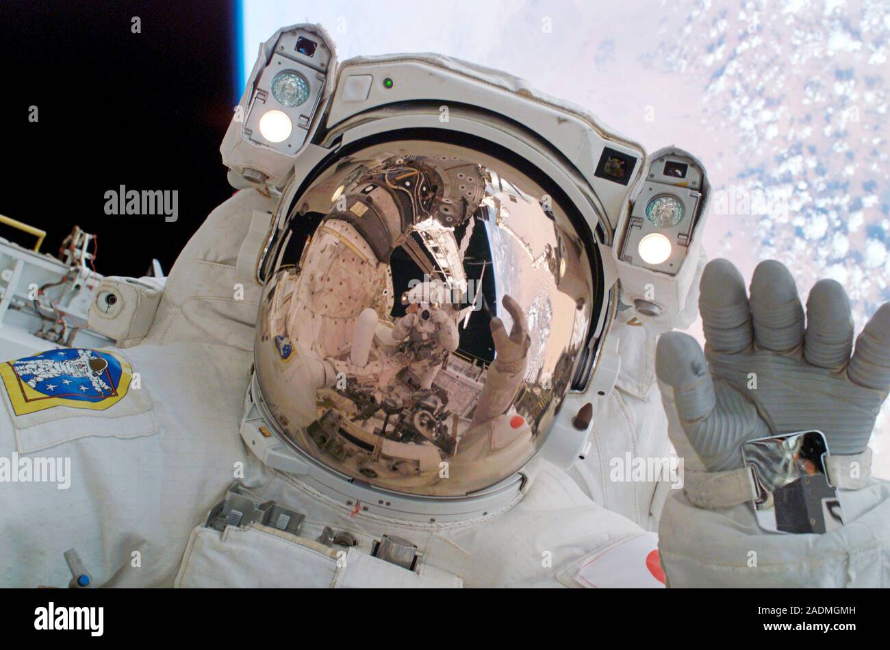 Return to Flight spacewalk. Astronaut Soichi Noglichi (from Japan's ...