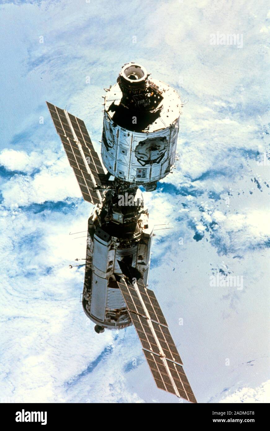 Zarya and Unity. View of the first two modules of the international ...