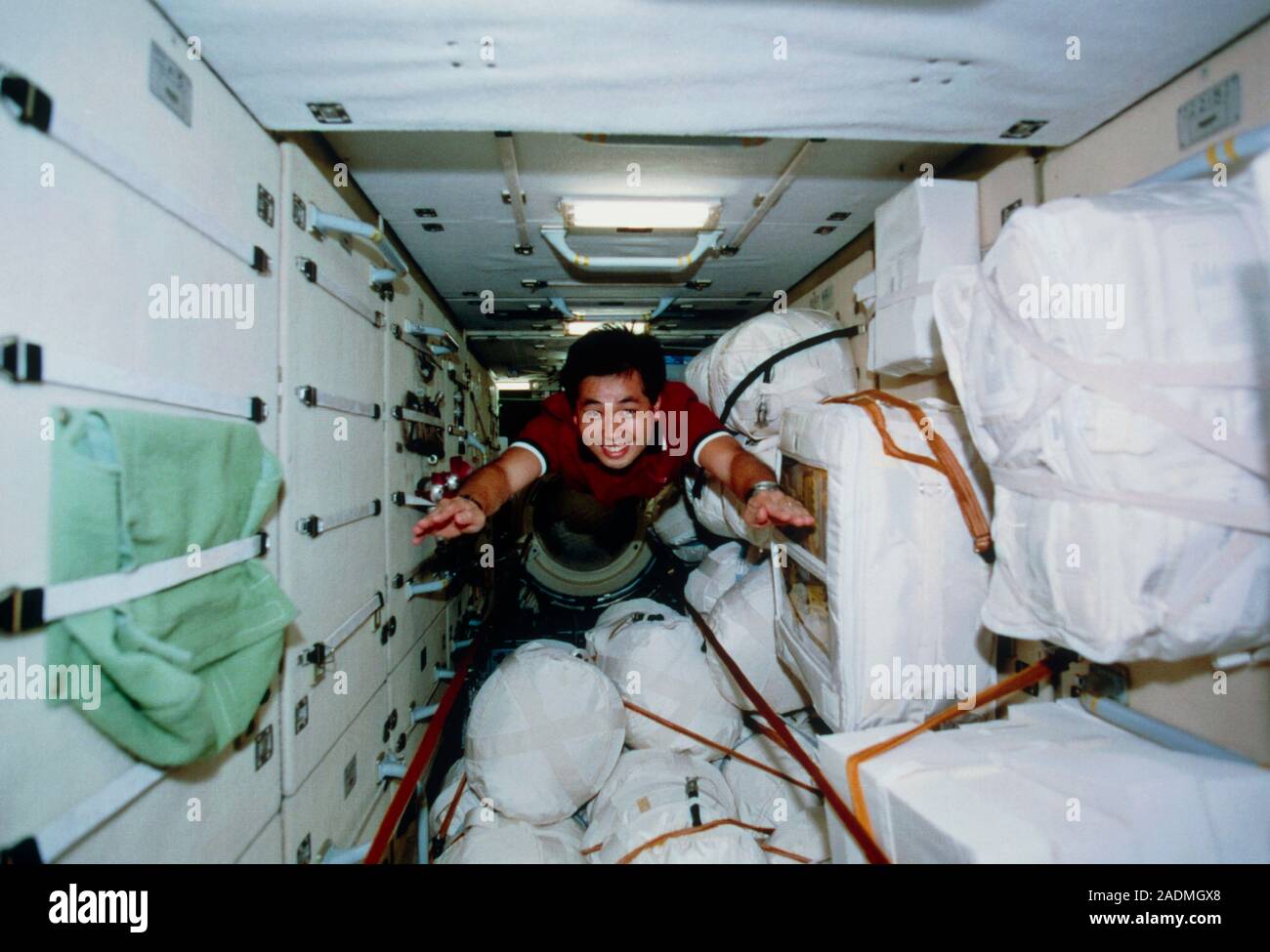International Space Station astronaut. Astronaut Koichi Wakata inside ...
