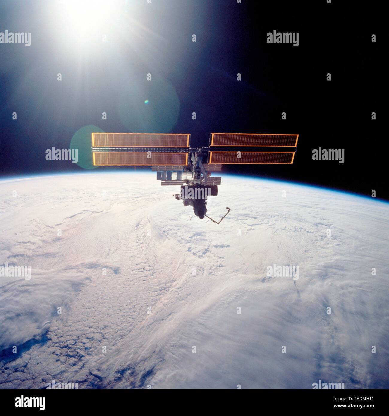 International Space Station (ISS) in orbit above the Earth. The ISS ...
