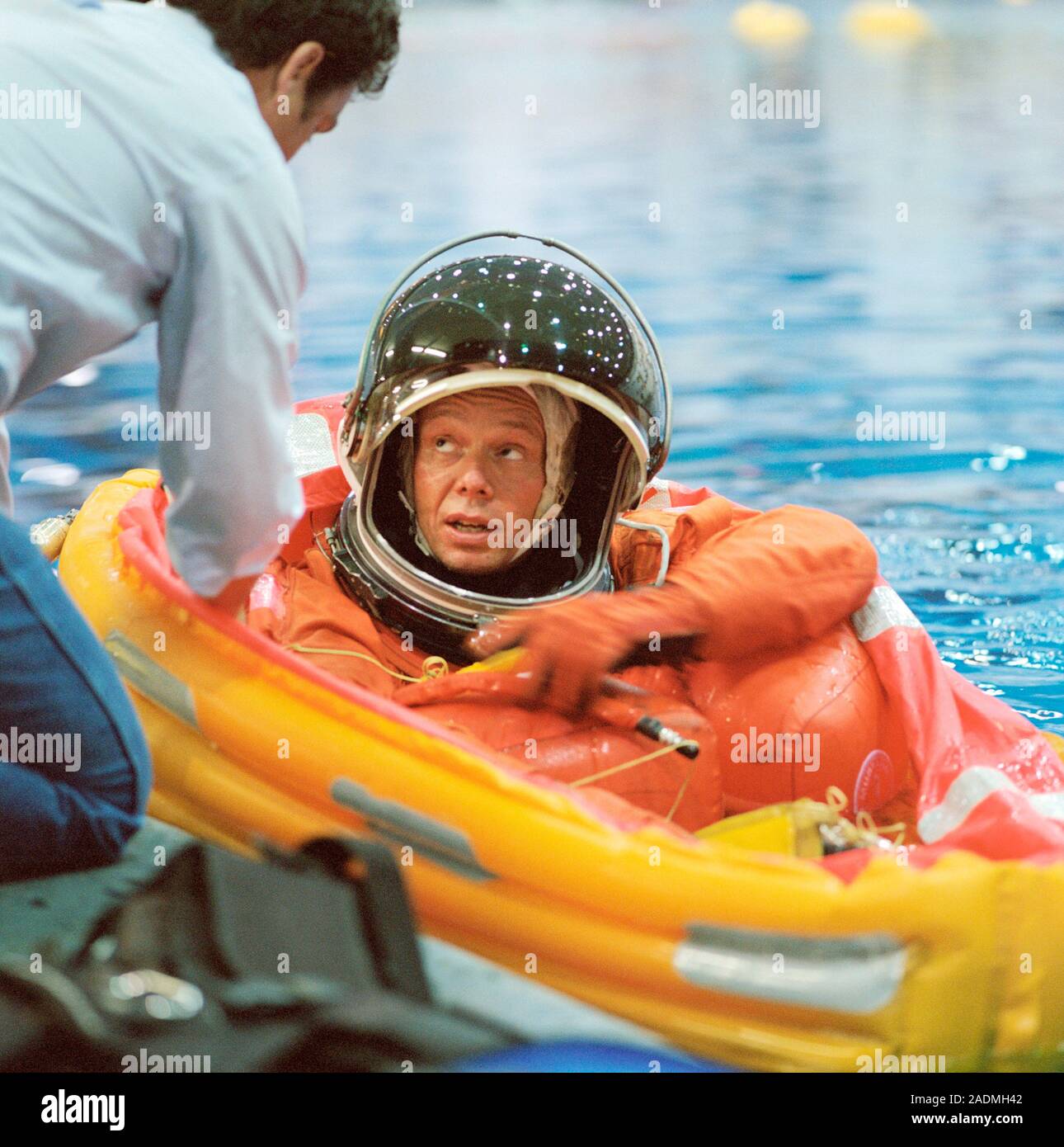 Christer Fuglesang (born 1957), Swedish astronaut, training for the STS ...