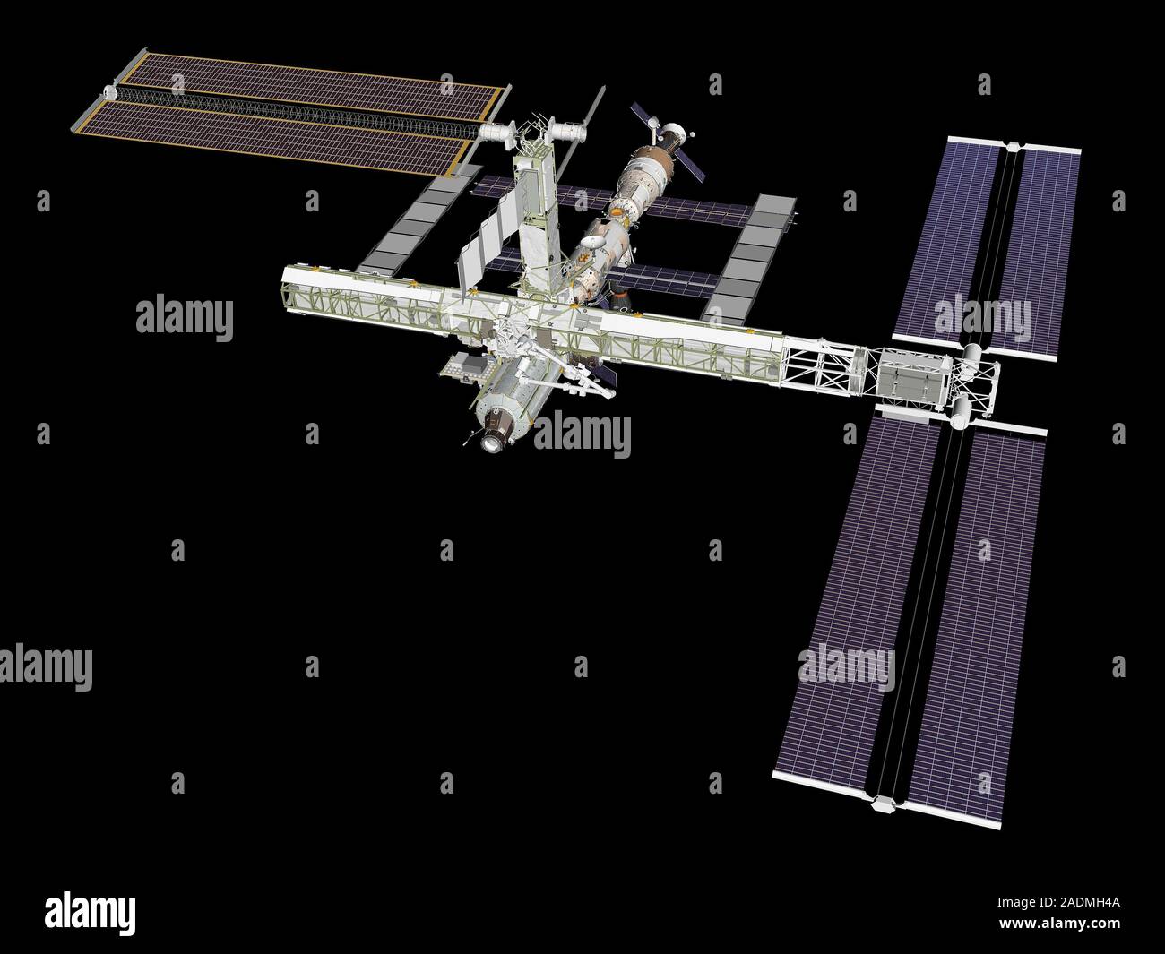 International Space Station (ISS). Computer artwork showing the ...