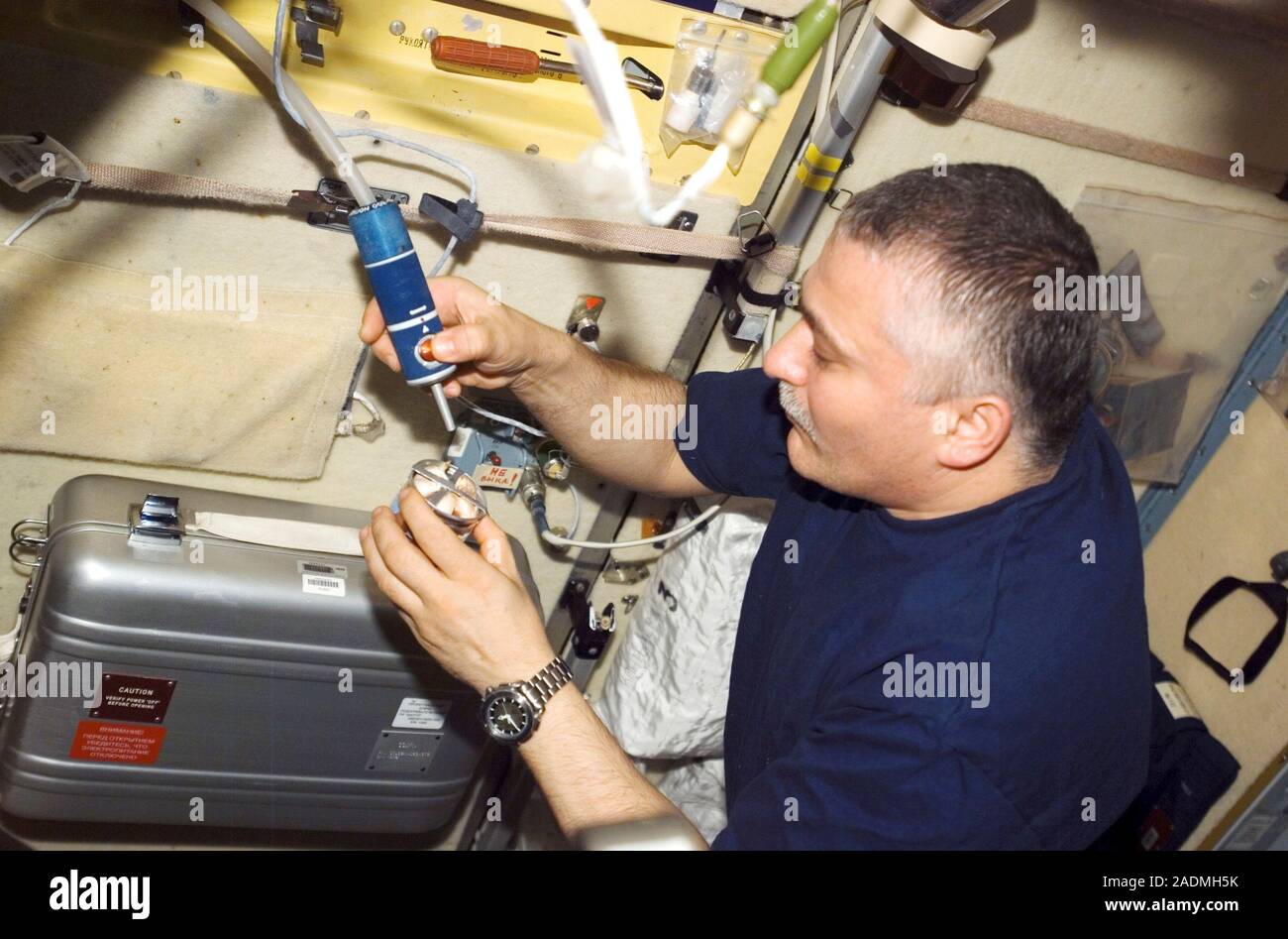 Food on the International Space Station. Cosmonaut Fyodor N. Yurchikhin ...
