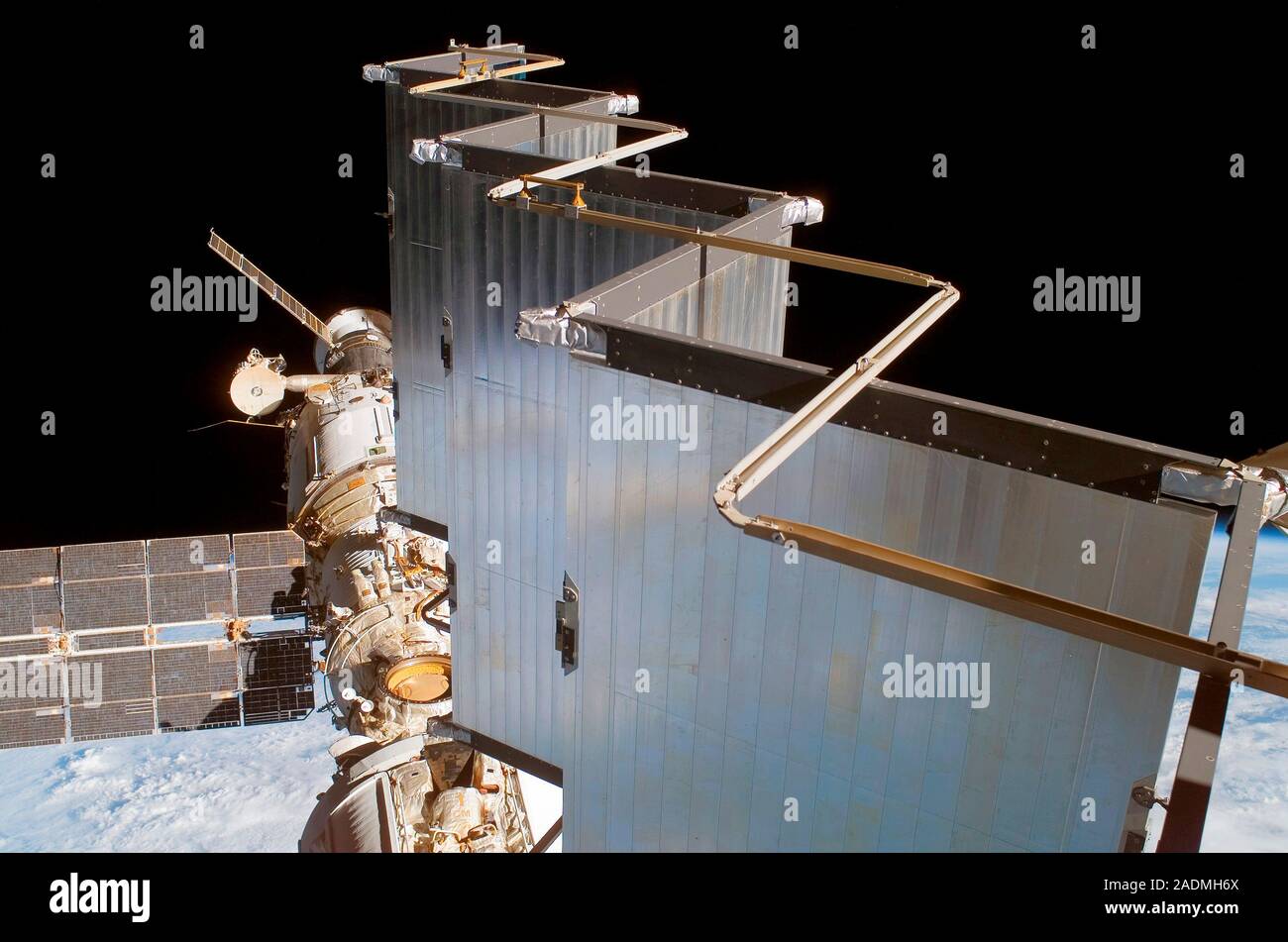 ISS construction. Retraction of the aft radiator of the P6 truss during ...