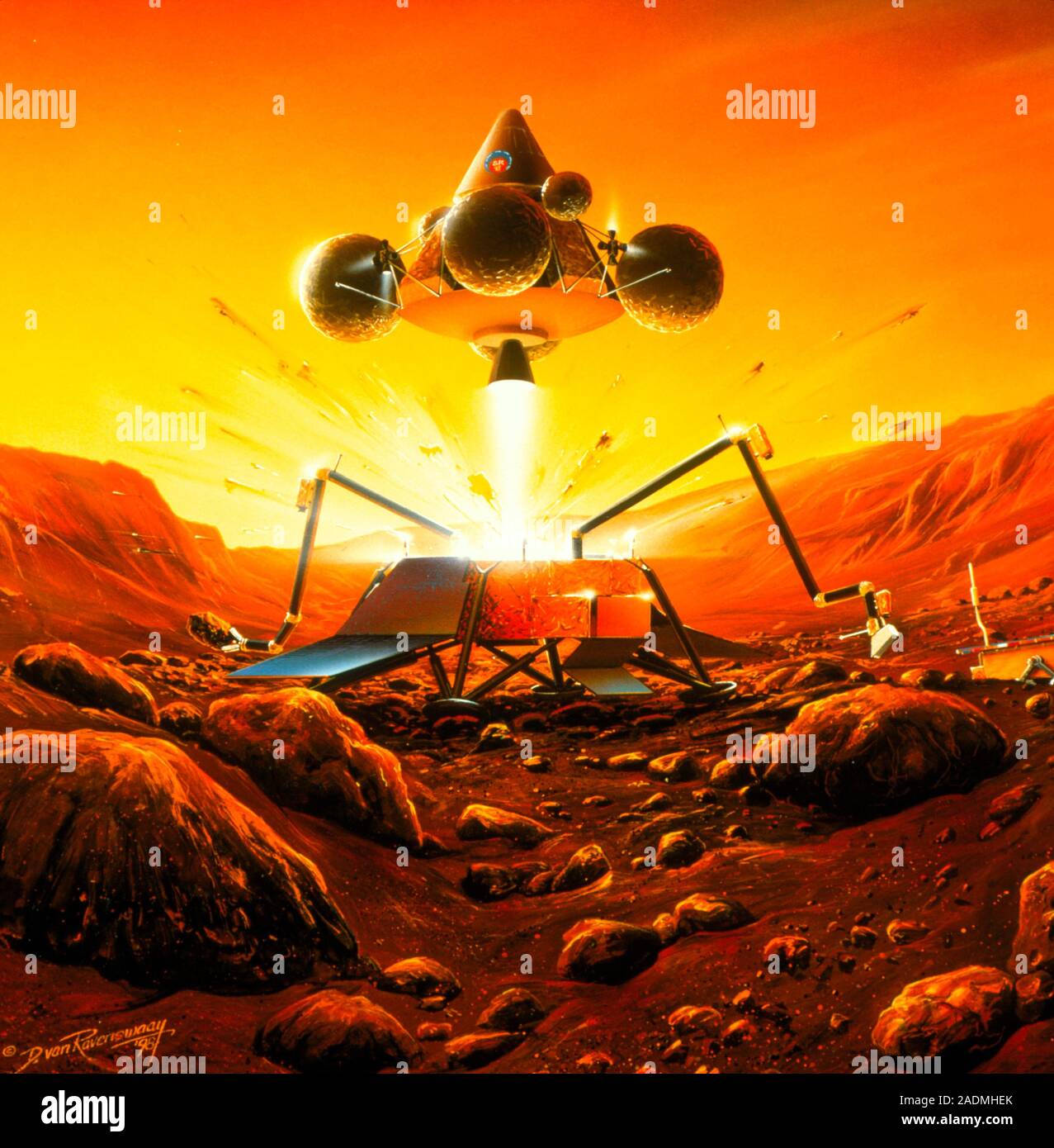 Mars Sample Return mission. Artwork of the Mars Sample Return ...