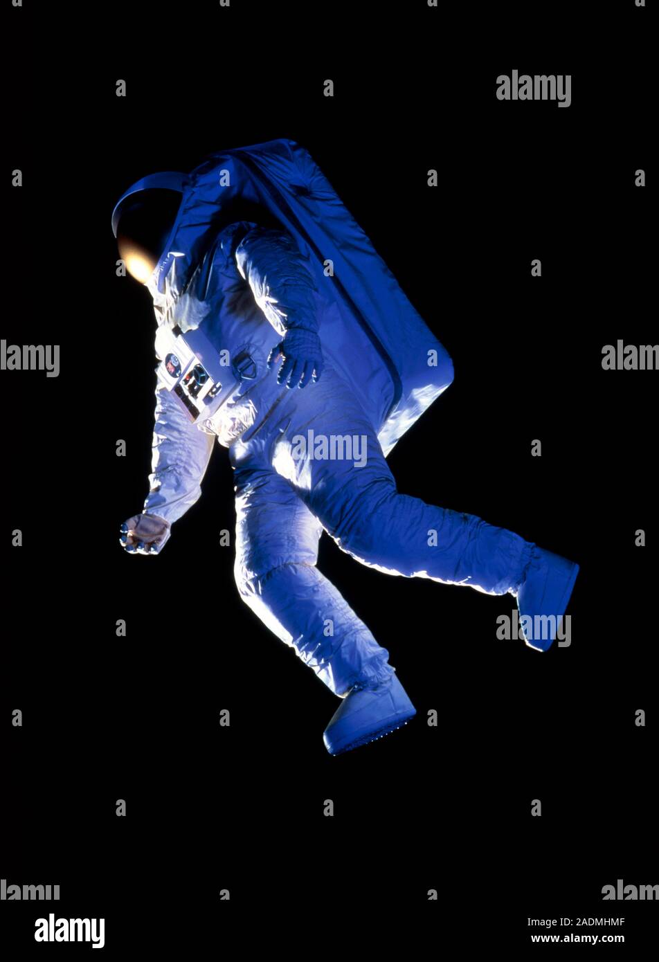 ESA astronaut. View of a European Space Agency (ESA) astronaut carrying ...