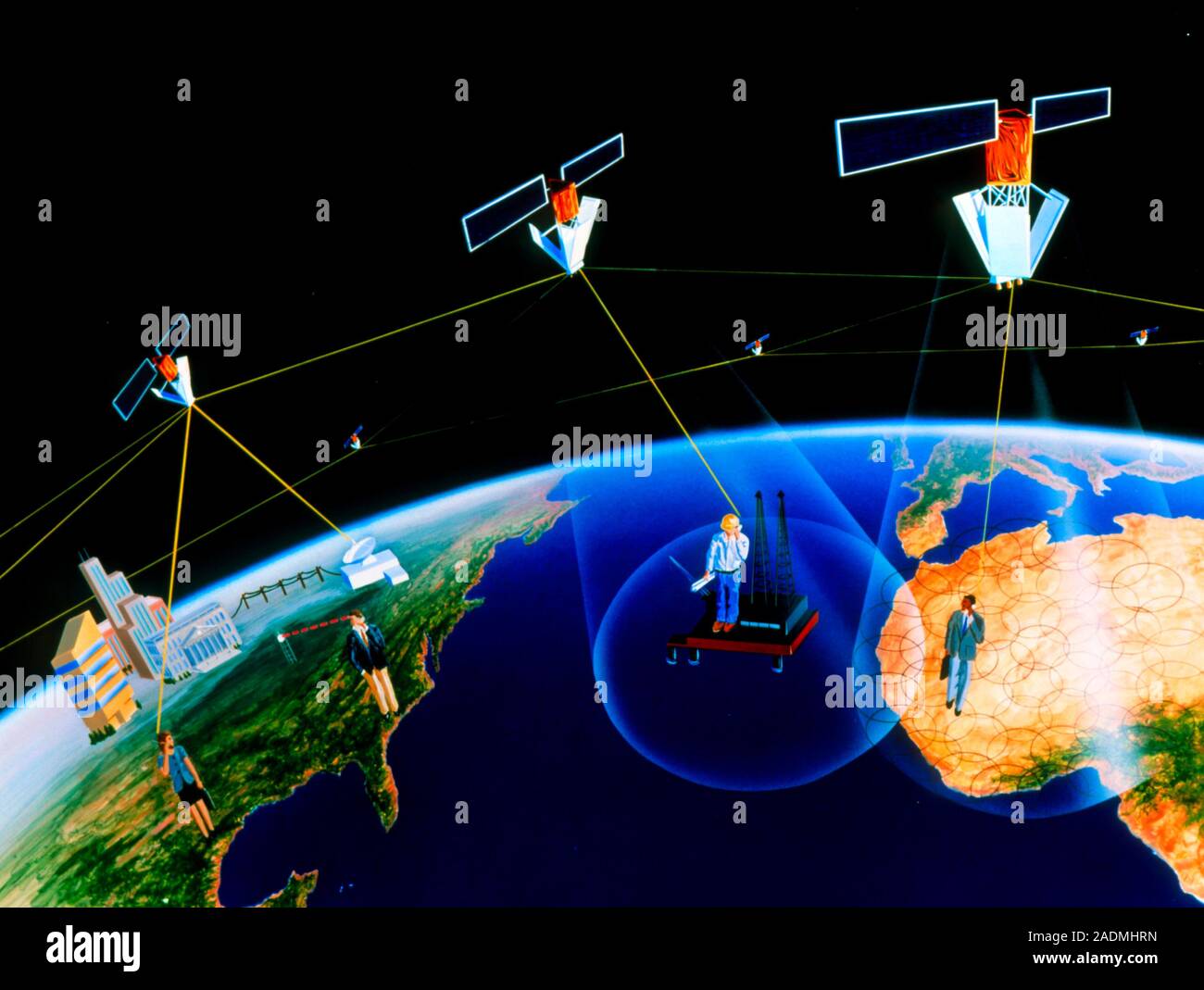 Iridium satellite orbital network. Artwork depicting the orbits of the ... Iridium satellite orbital network. Artwork depicting the orbits of the ...