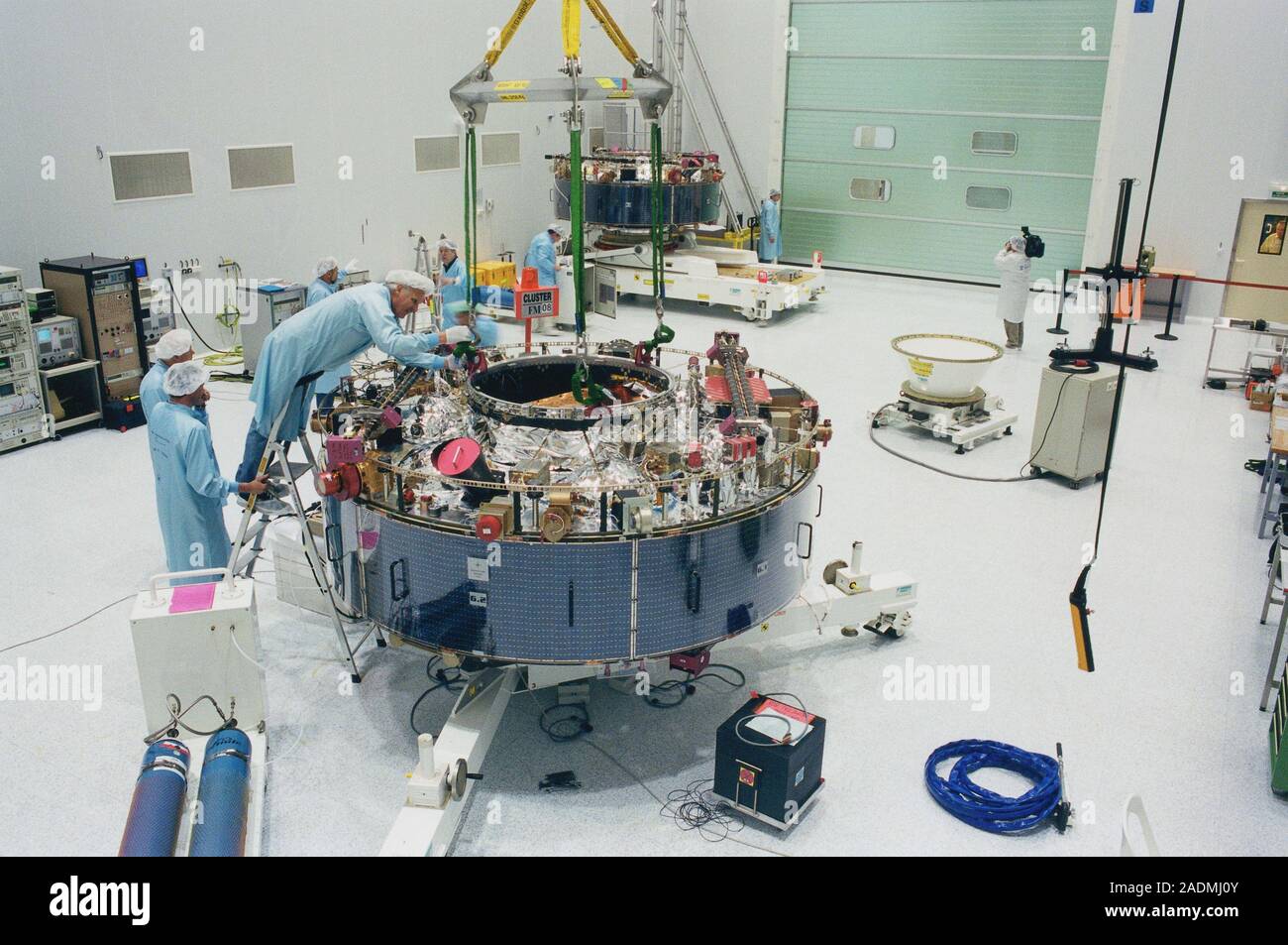 Cluster II satellite being prepared for launch in Starsem's Payload ...