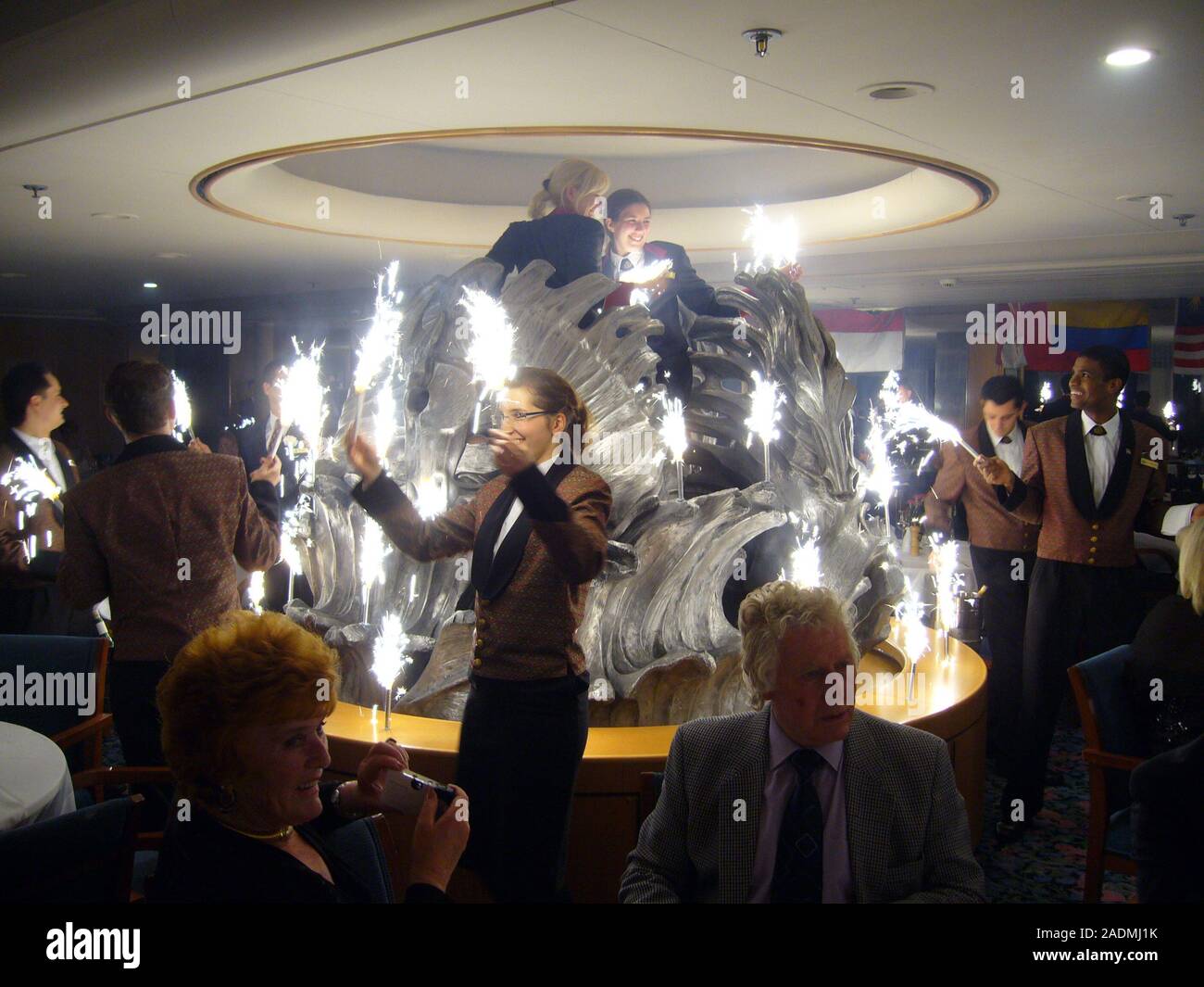Queen Elizabeth 2 cruise ship is pictured during her last months of ...