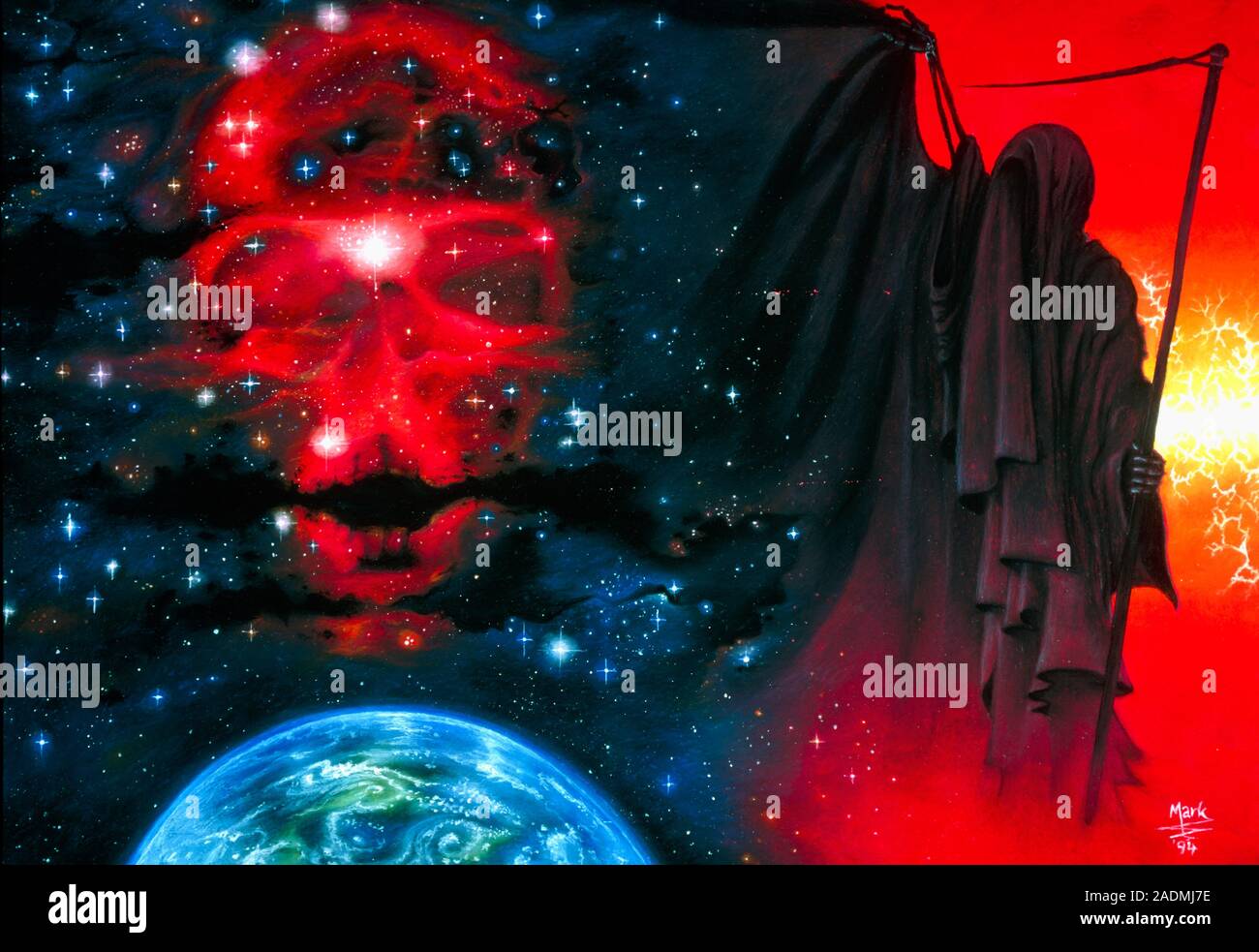 End of the world. Abstract artwork depicting the end of the world. A ...