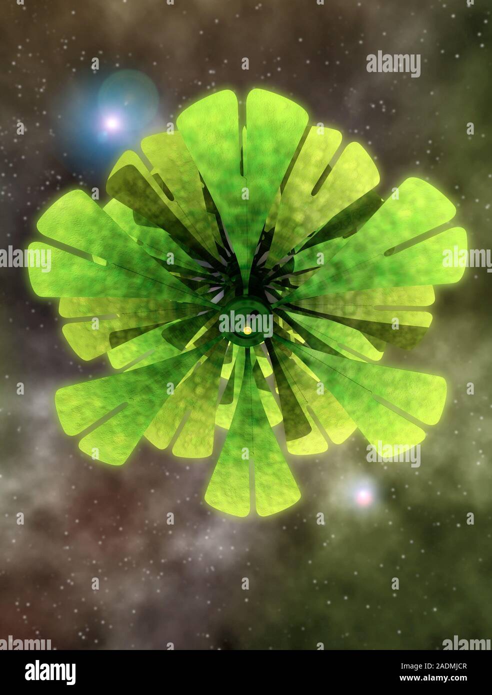 Spacebloom. Computer artwork of a kogin spacebloom, part of a fictional ...