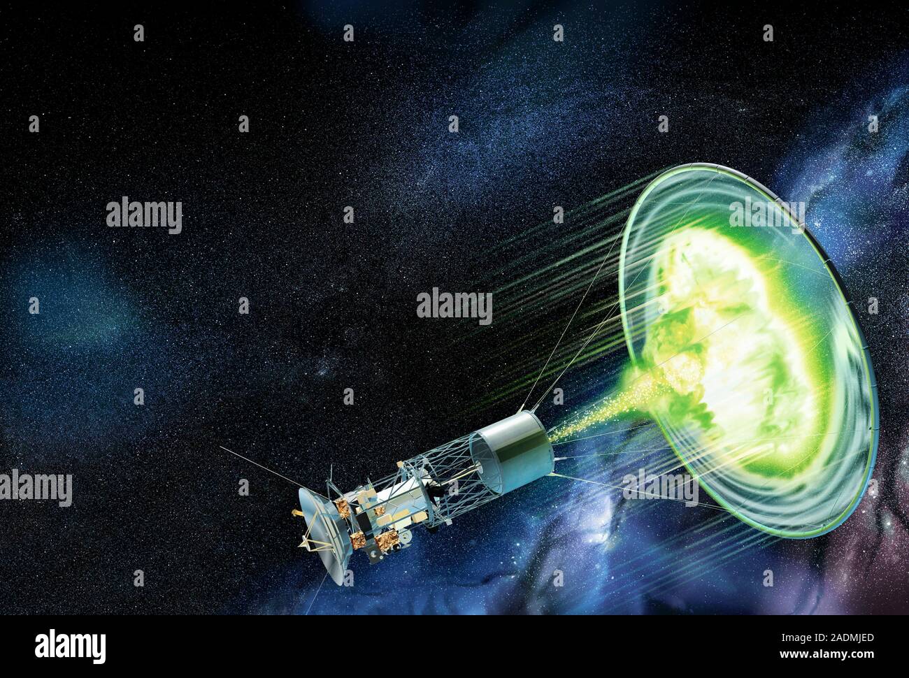 Antimatter spaceship. Artwork of the antimatter spaceship concept ...