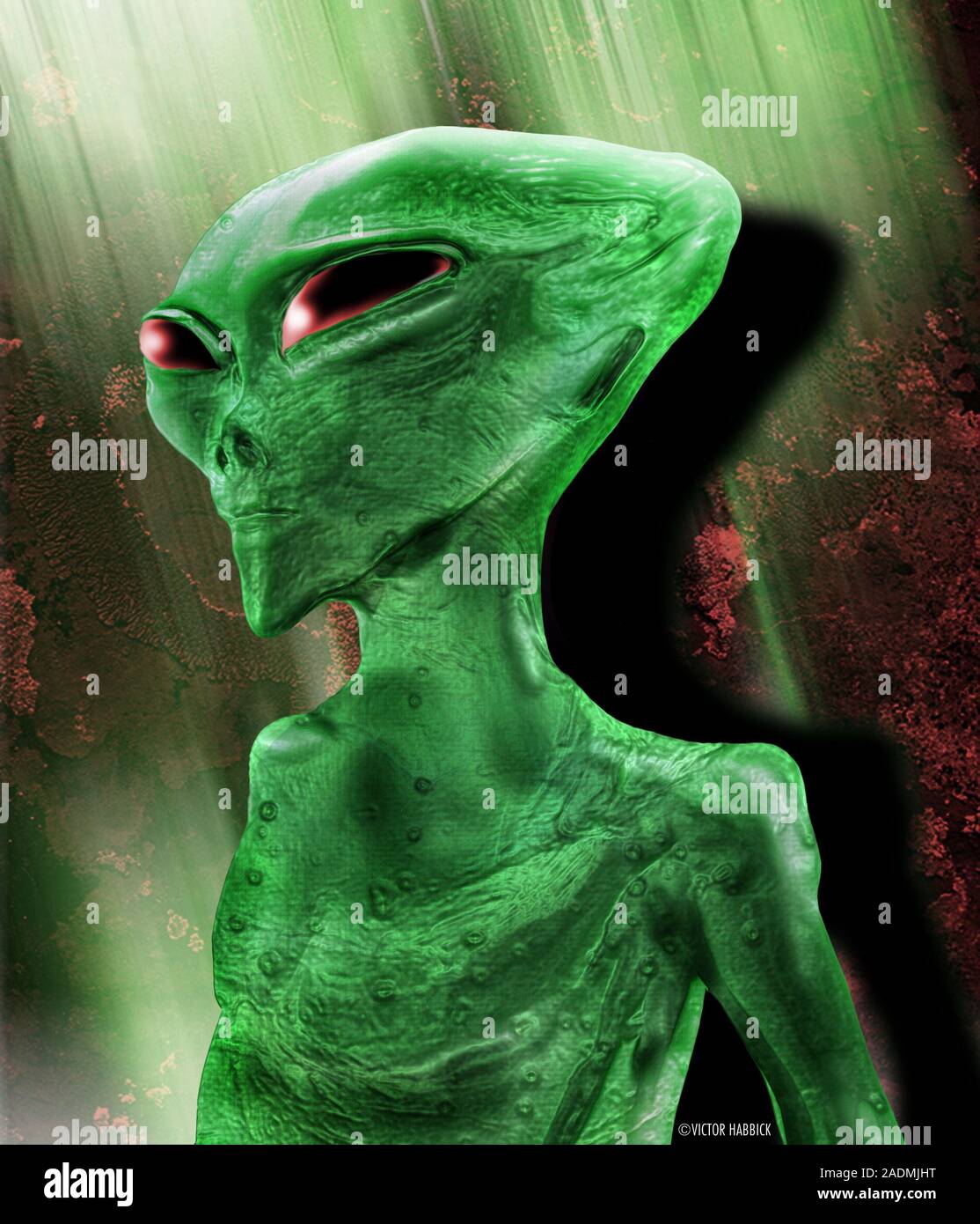 Alien, computer artwork Stock Photo - Alamy