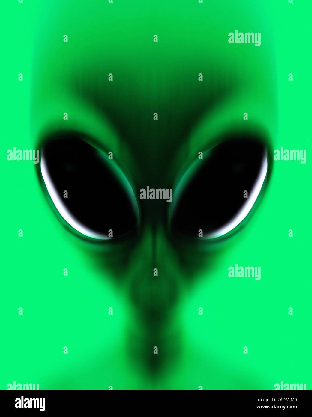 Alien face. Computer artwork of one of the more commonly reported alien ...