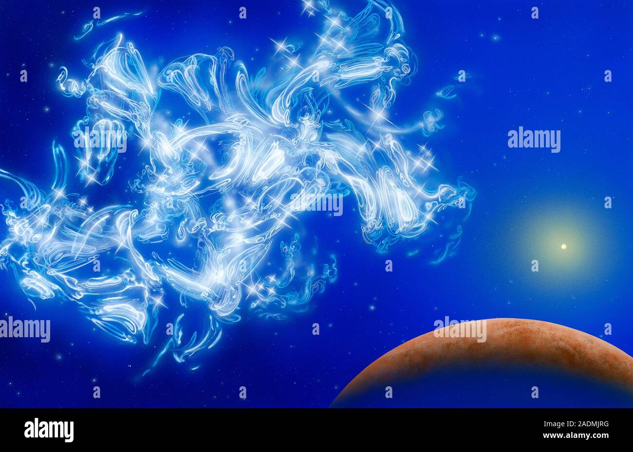 Alien life form. Artwork of a hypothetical alien life form made of ...