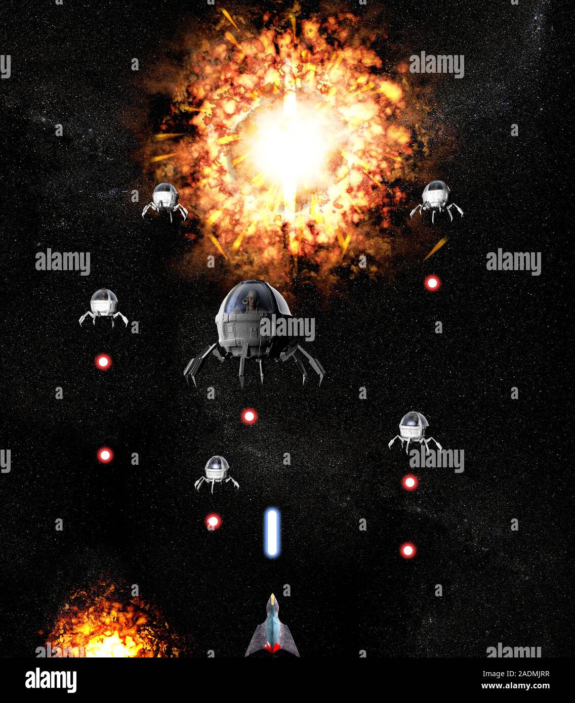 Space war, computer artwork Stock Photo - Alamy