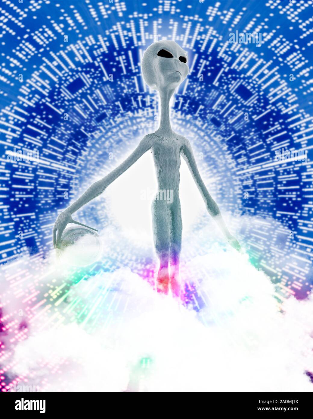 Alien, computer artwork Stock Photo - Alamy