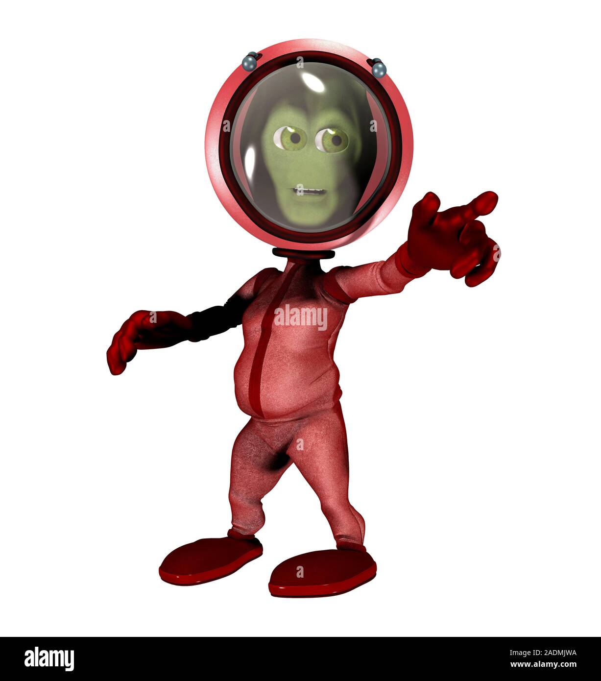 Alien. Artwork of an alien wearing a spacesuit Stock Photo - Alamy