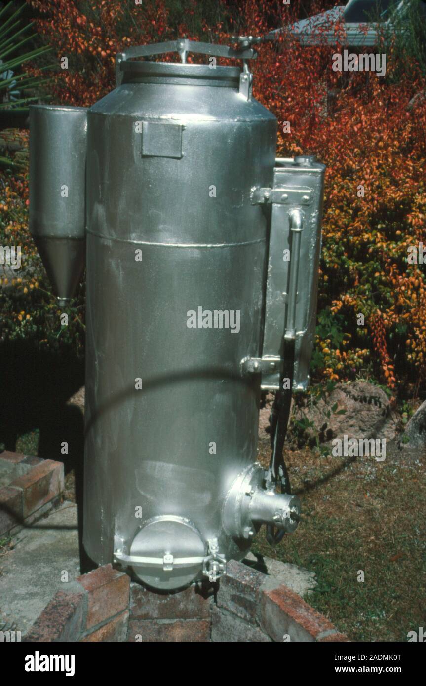 Cement methane digester, built by Kevin Sims of Oakbburst, near ...