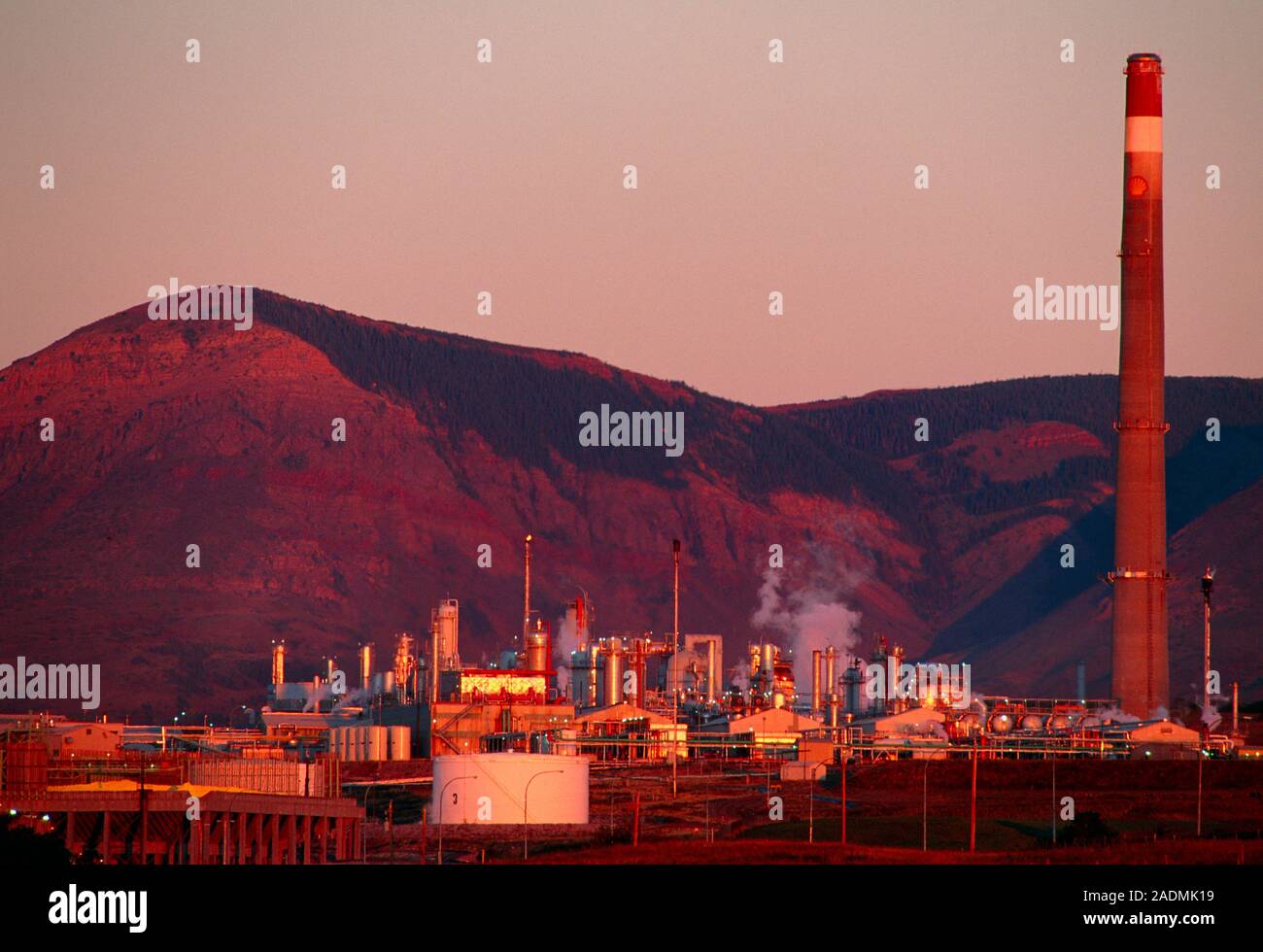 Sour gas plant. Industrial plant for treating sour gas. Sour gas is ...