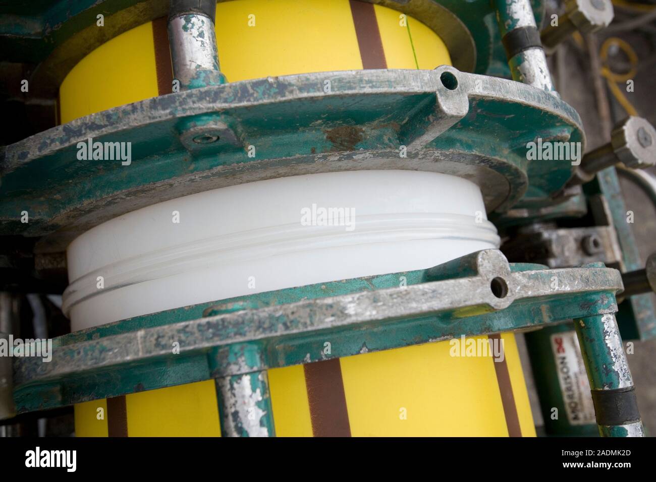 Gas pipeline construction. Gas pipeline join after welding. This new ...