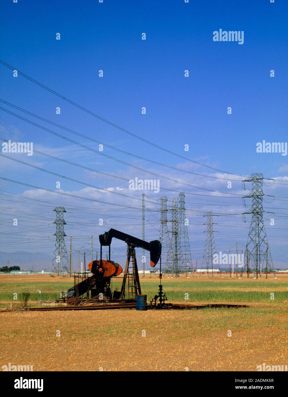 Oil extraction and energy distribution. An oil- extraction jack pump ...