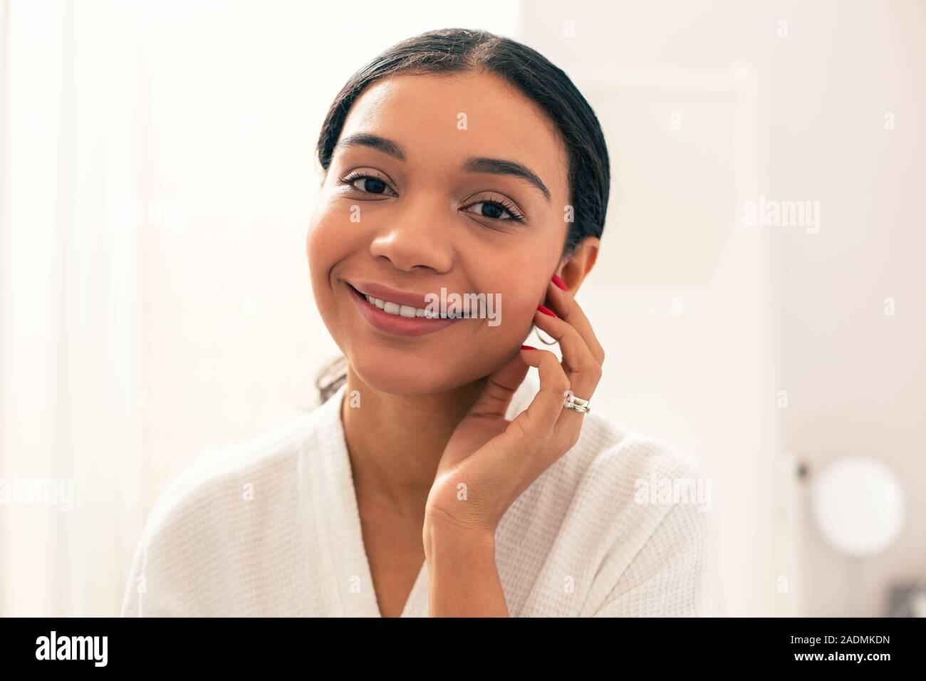 Hand on his cheek hi-res stock photography and images - Alamy