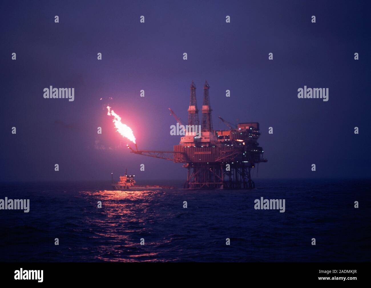 Claymore-A, an Occidental Consortium North Sea production rig, viewed ...