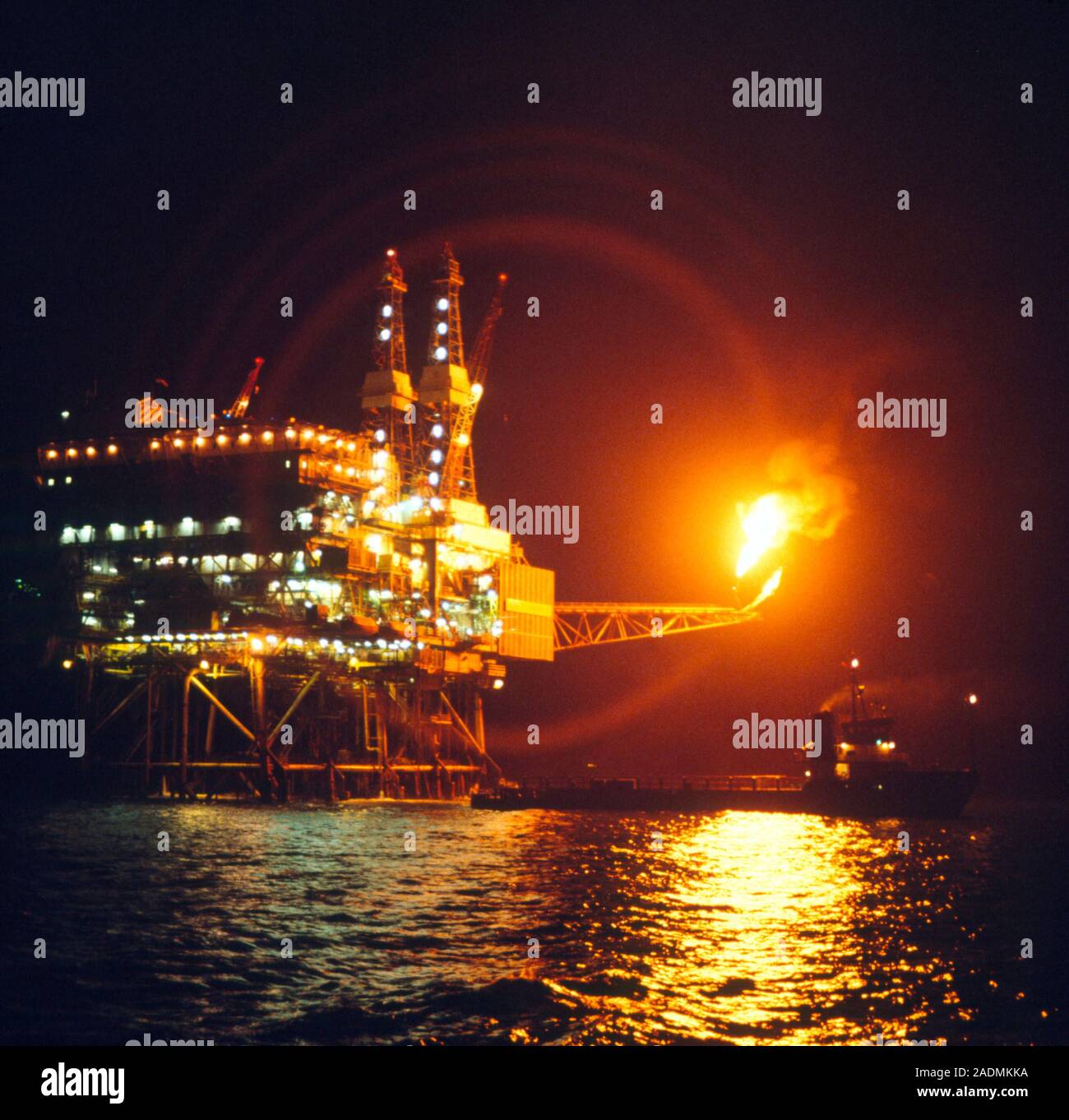Claymore-A, Occidental Consortium, North Sea production platform, with ...