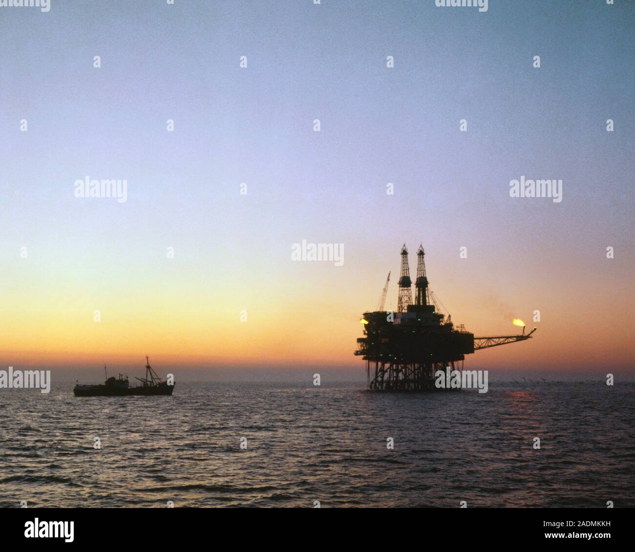 Claymore-A, a fixed oil production platform in the North Sea, owned by ...