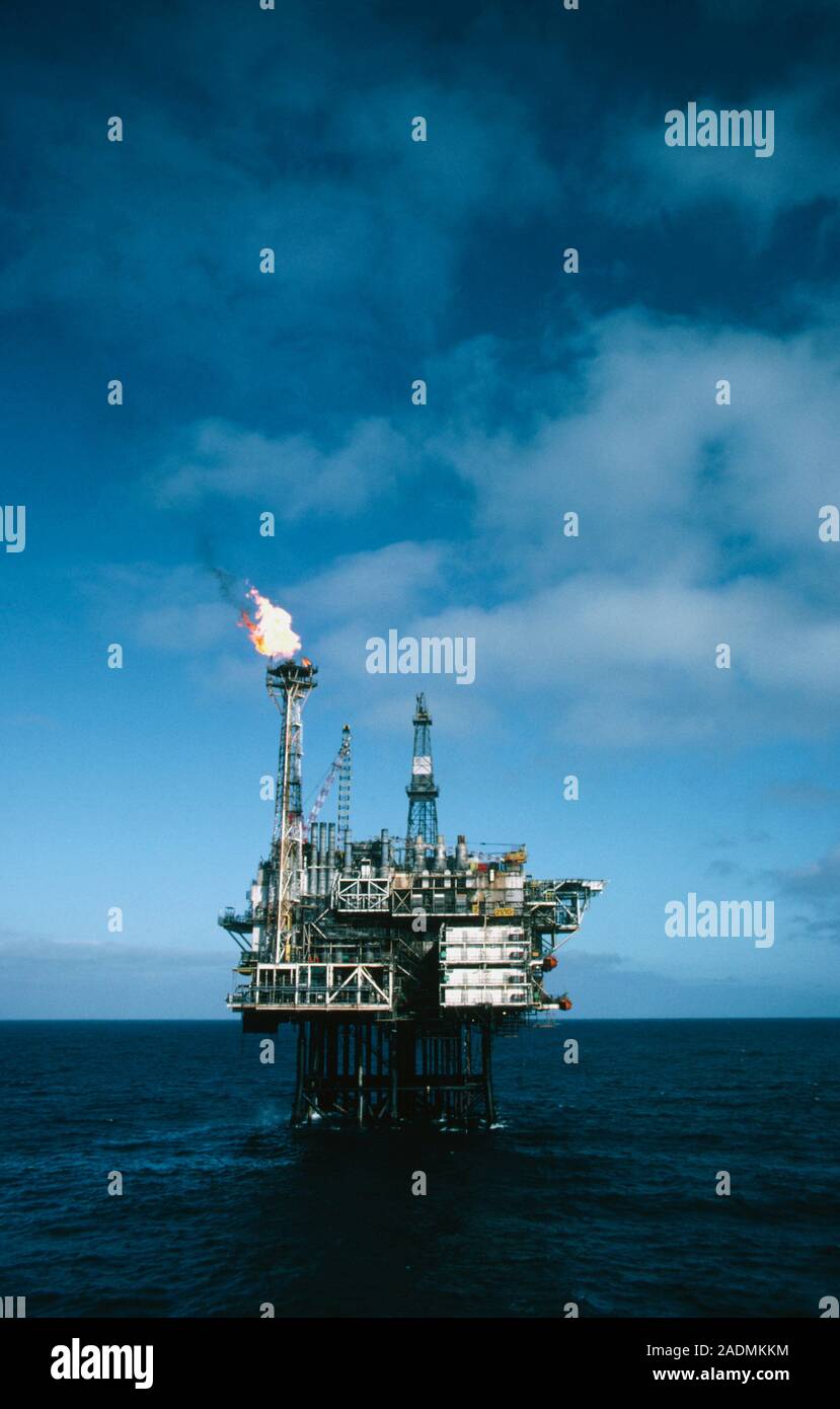 'Forties Charlie' fixed oil production platform in the North Sea, owned ...