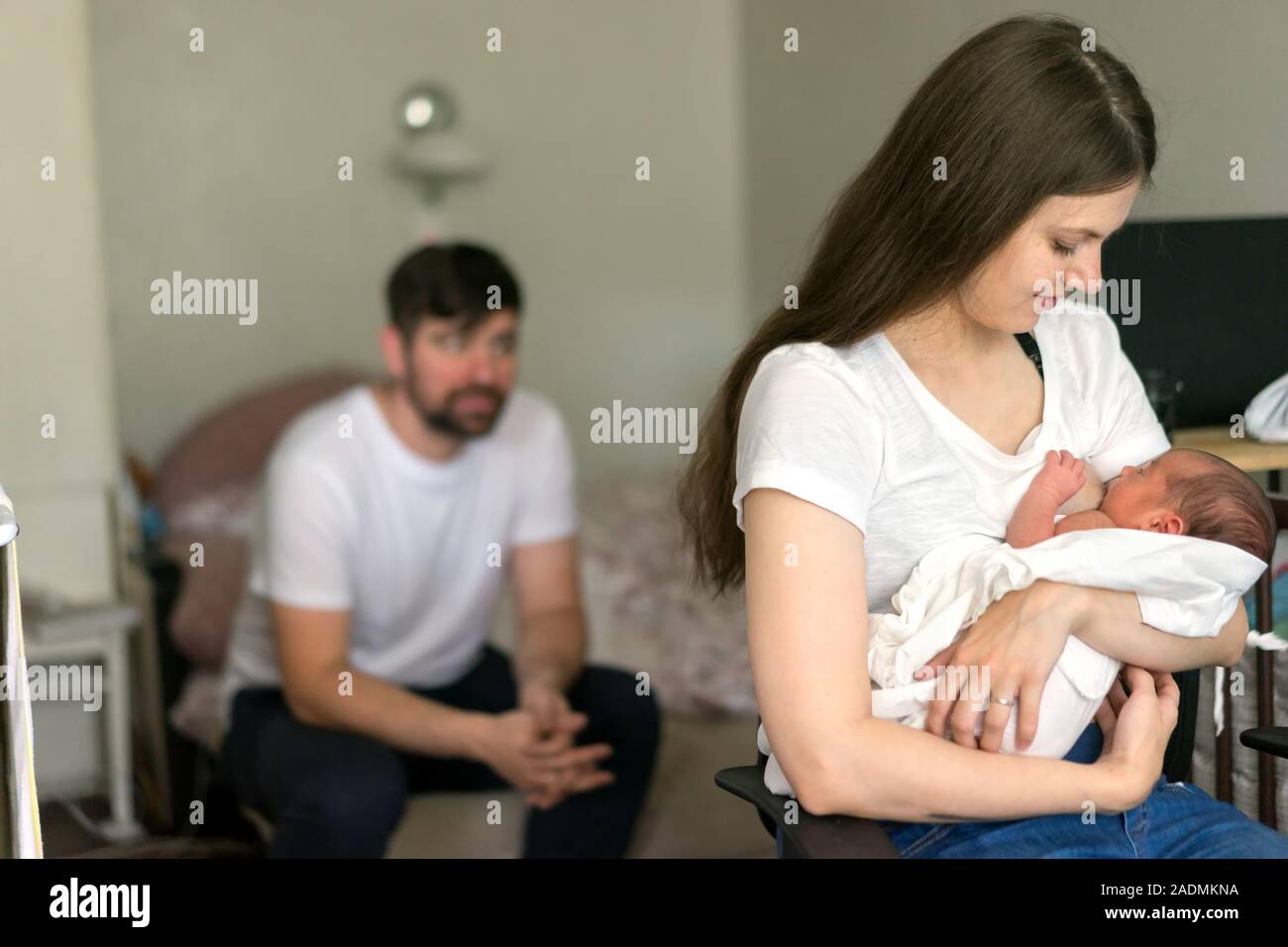 Maternity breastfeeding mother sitting hi-res stock photography and ...